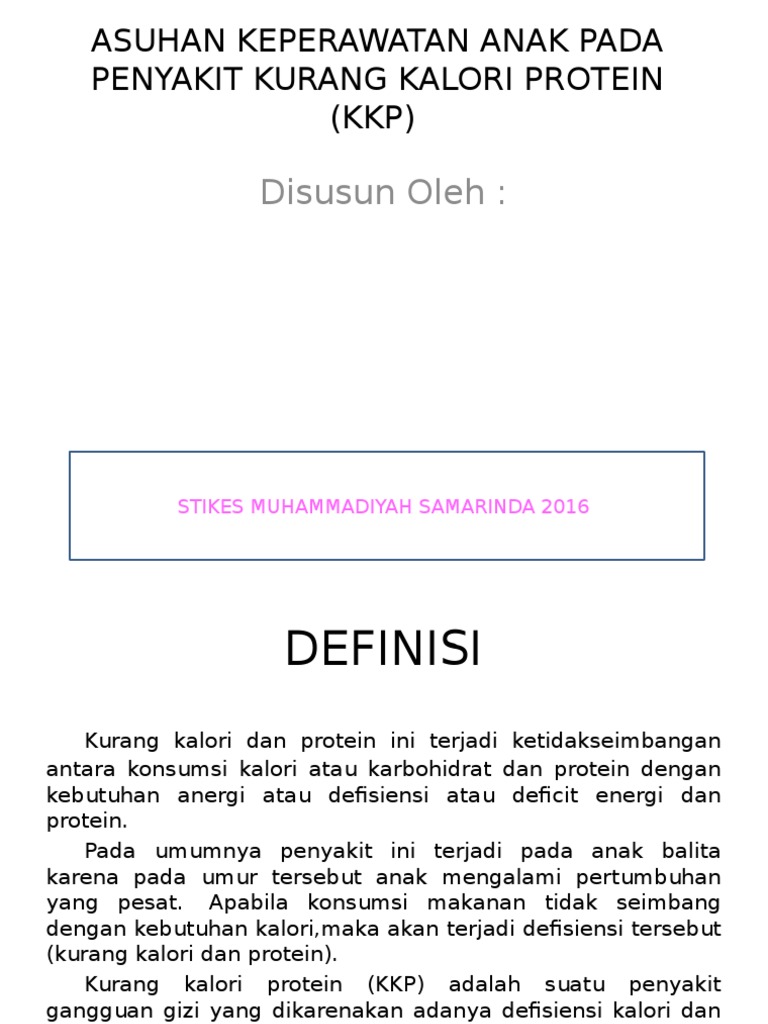 Asuhan Keperawatan Anak Pada Penyakit Kurang Kalori Protein | PDF