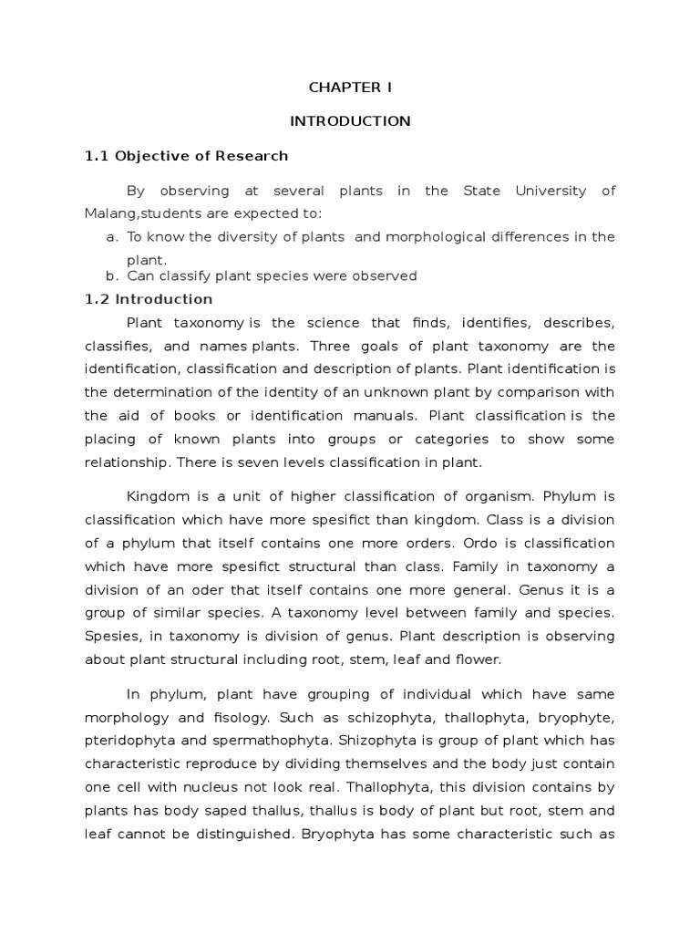 Plants Reports | Flowers | Taxonomy (Biology)
