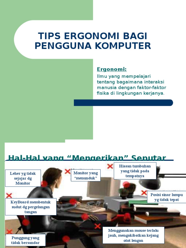 Tip Ergonomi Bagi Pengguna Komputer | PDF