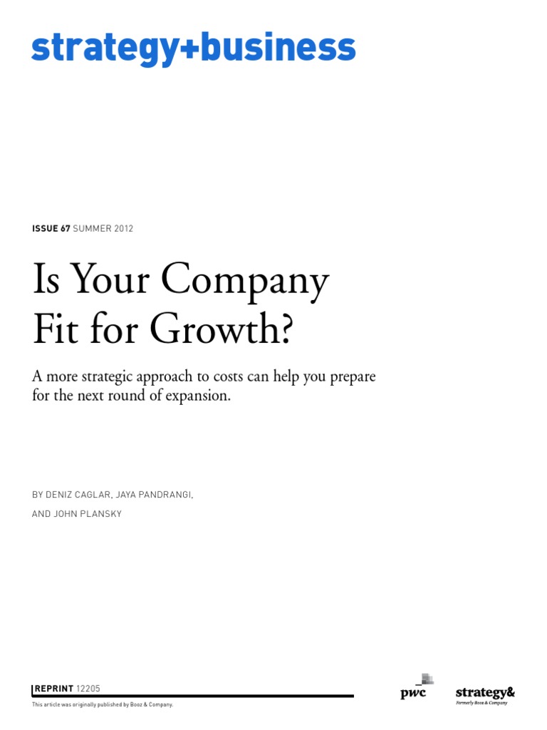 Fit For Growth PDF | PDF | Strategic Management | Innovation