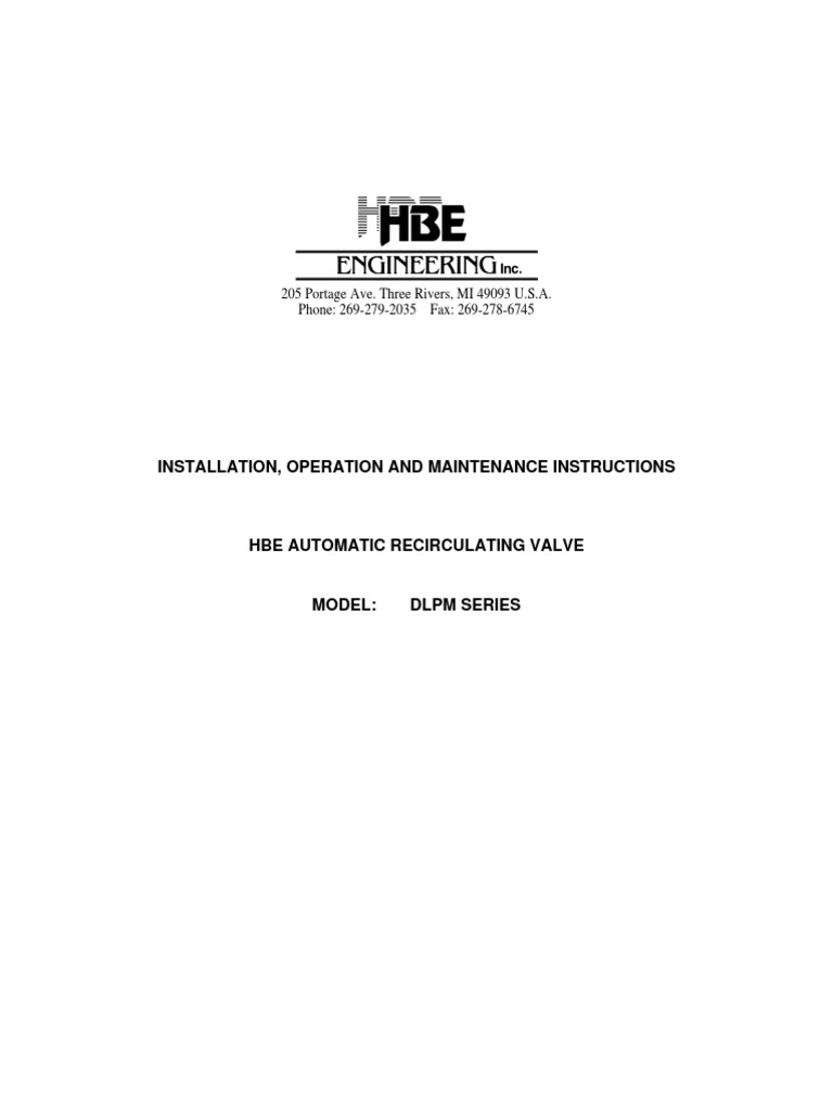 DLPM Manual | PDF | Valve | Pump