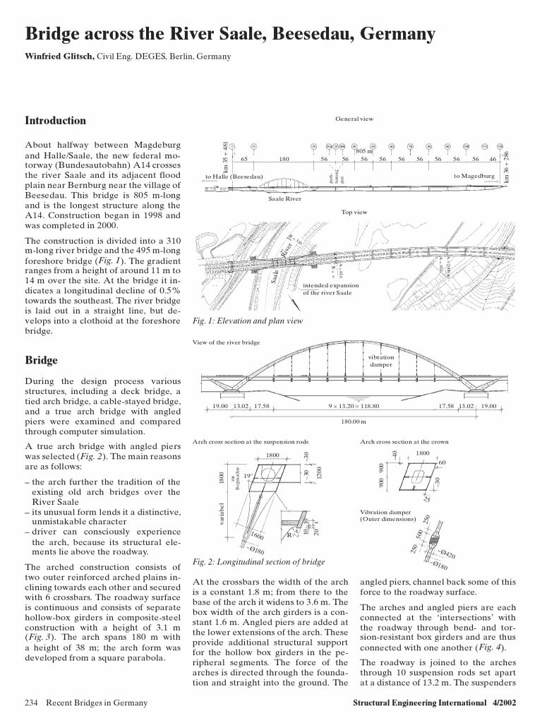 River Saale Bridge, Germany | PDF | Bridge | Beam (Structure)