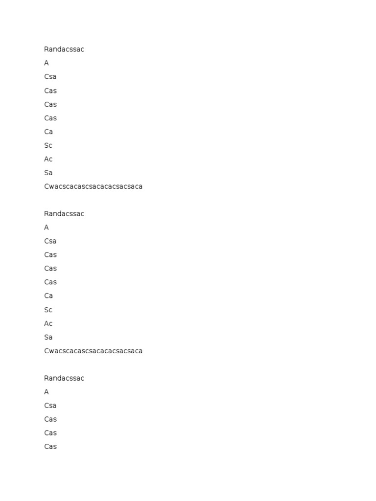 Randacssac Document Overview | PDF