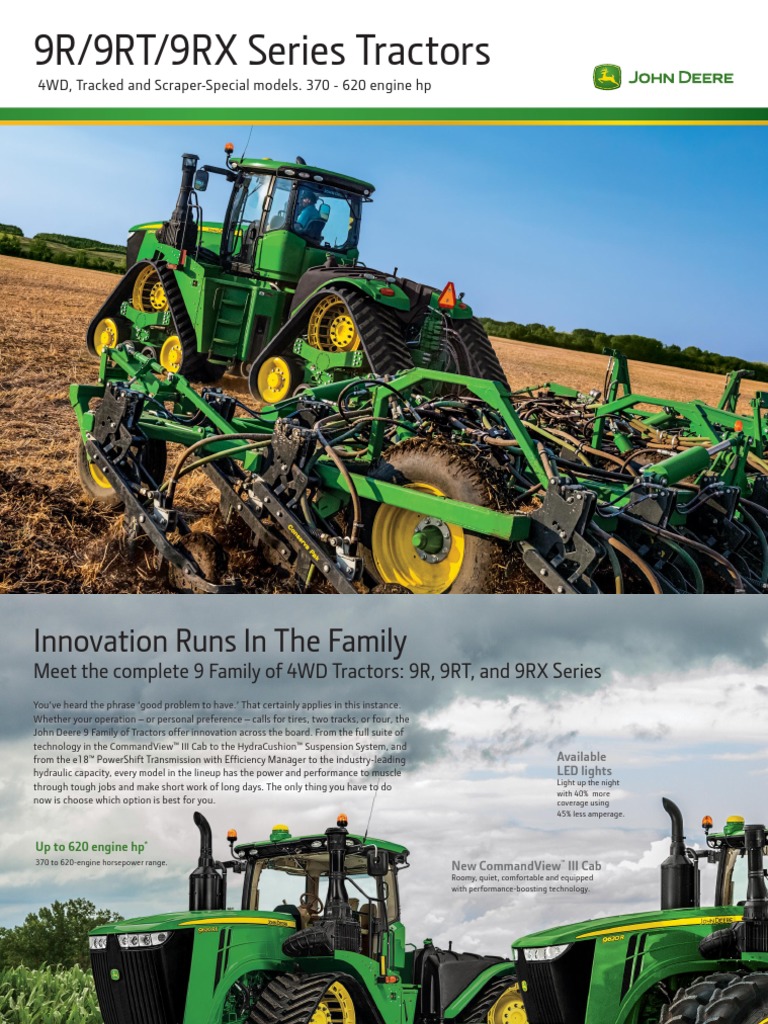 John Deere 9 Series Tractors | PDF | Rotating Machines | Propulsion