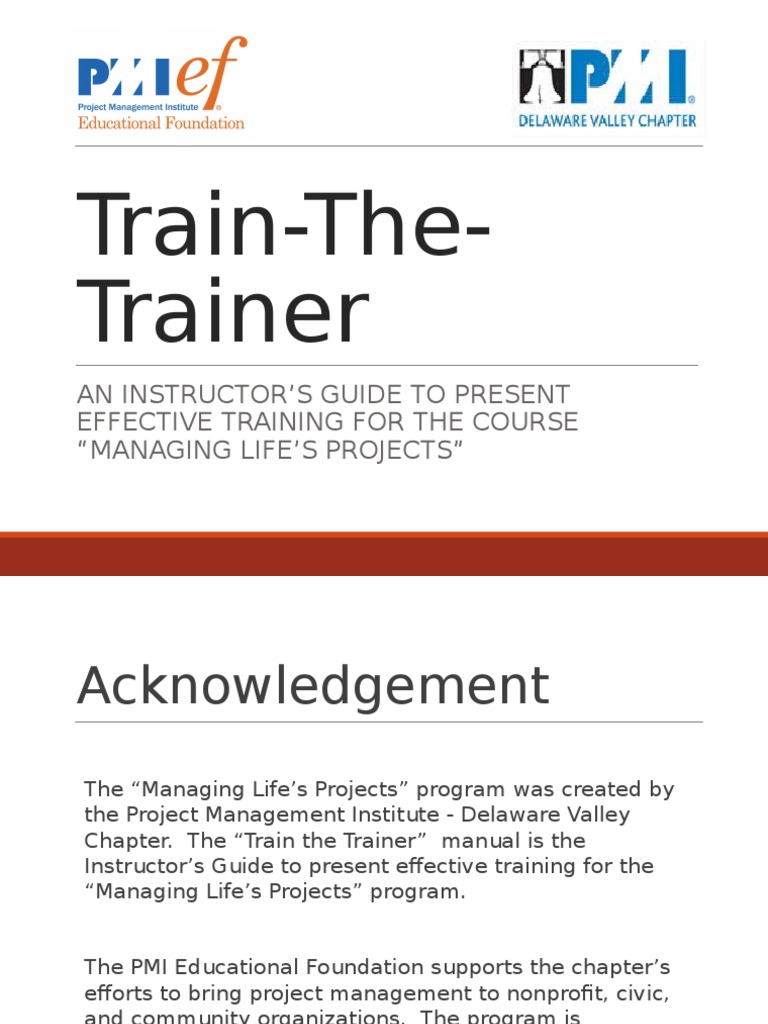 Train The Trainer | PDF | Facilitator | Lecture