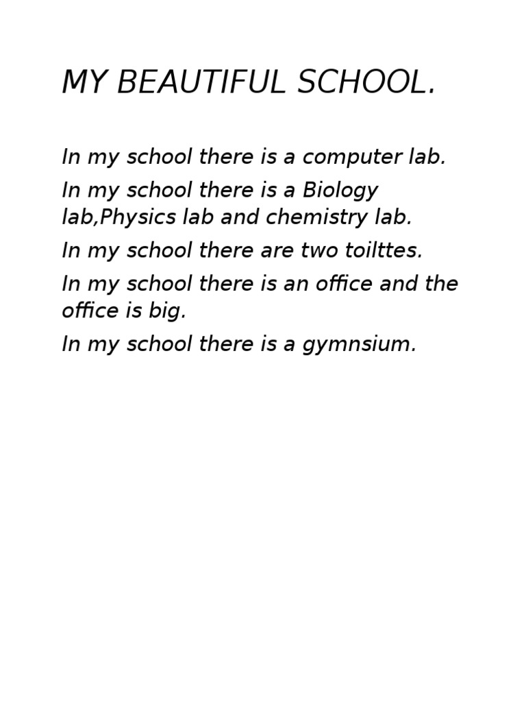 My Beautiful School | PDF