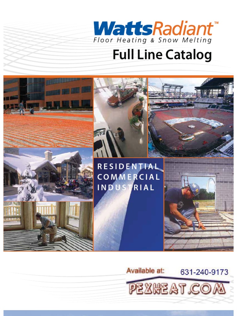 Watts Radiant Full Line Catalog En-20100519 | PDF | Heat Transfer ...