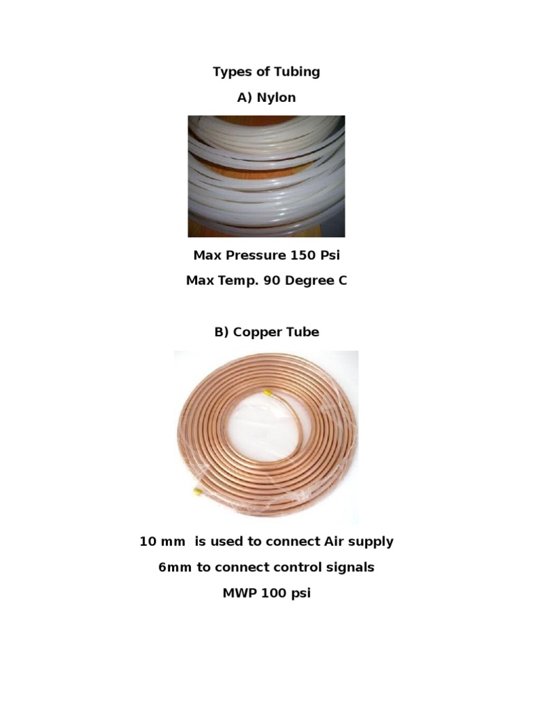 Types of Tubing | PDF | Gas Technologies | Pipe (Fluid Conveyance)