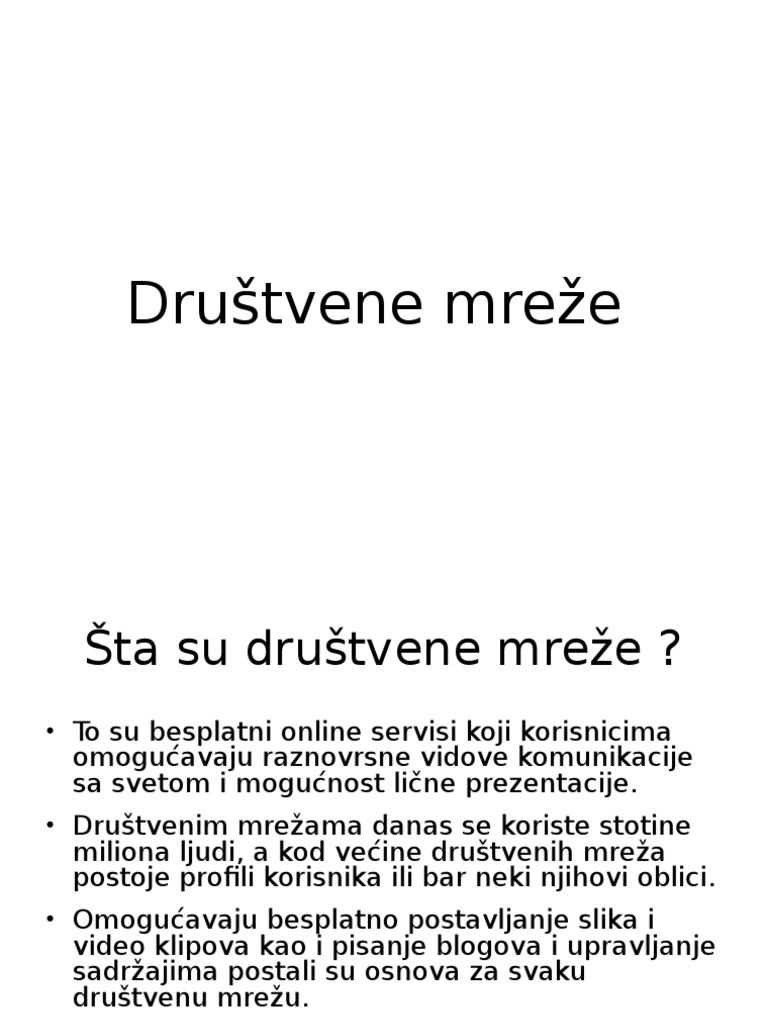 Drustvene Mreze | PDF