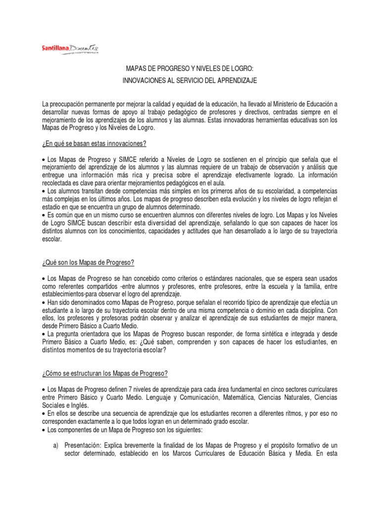 Mapas de Progreso | PDF