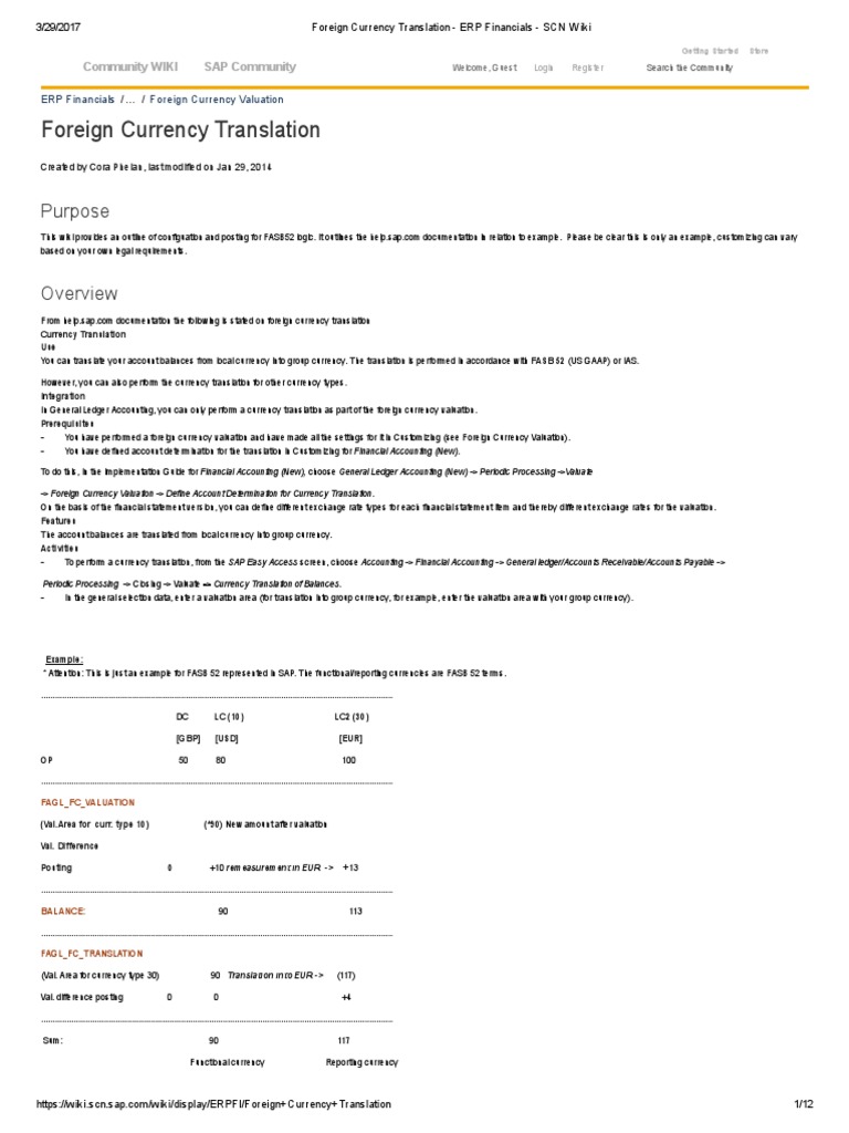 Foreign Currency Translation | PDF | Computing | Accounting