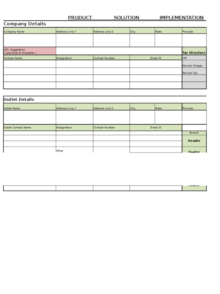 Product Solution Implementation Company Details | PDF