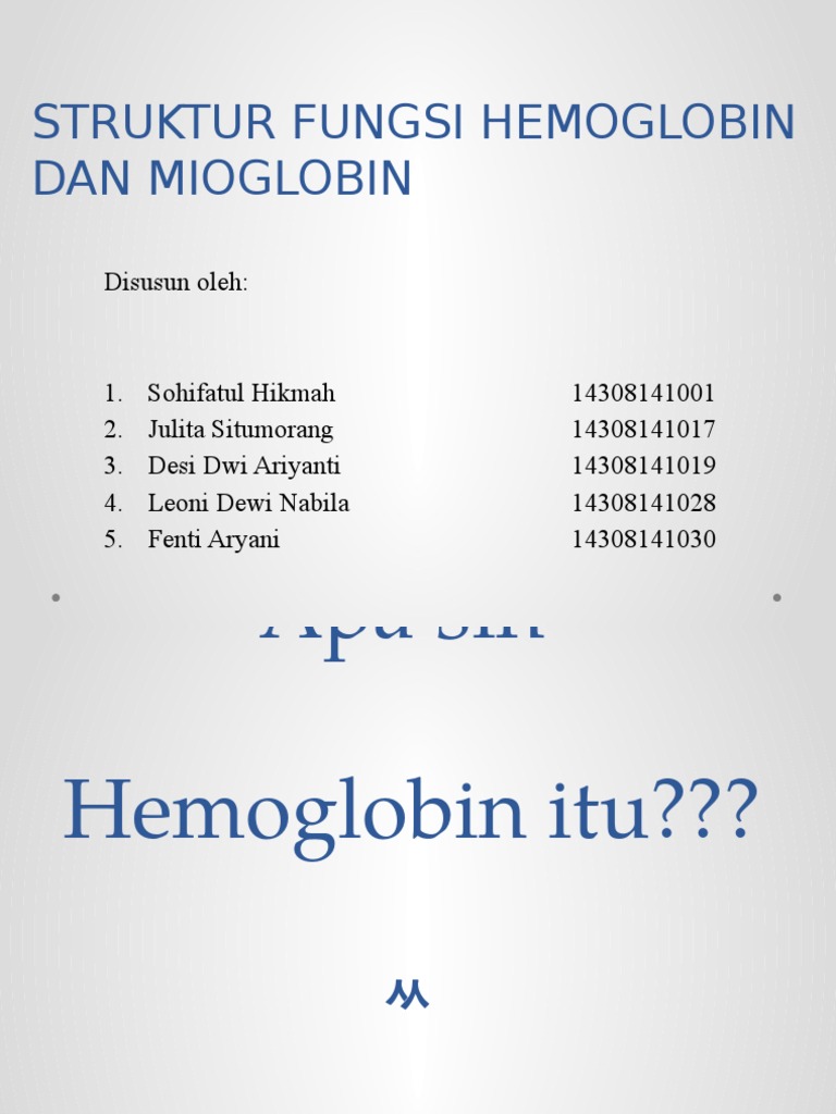 Struktur dan Fungsi Hemoglobin | PDF