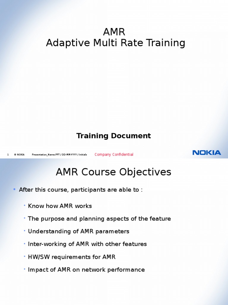 AMR Training | PDF | Bit Rate | Gsm
