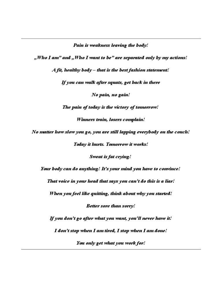 Citate Motivationale Sport | PDF