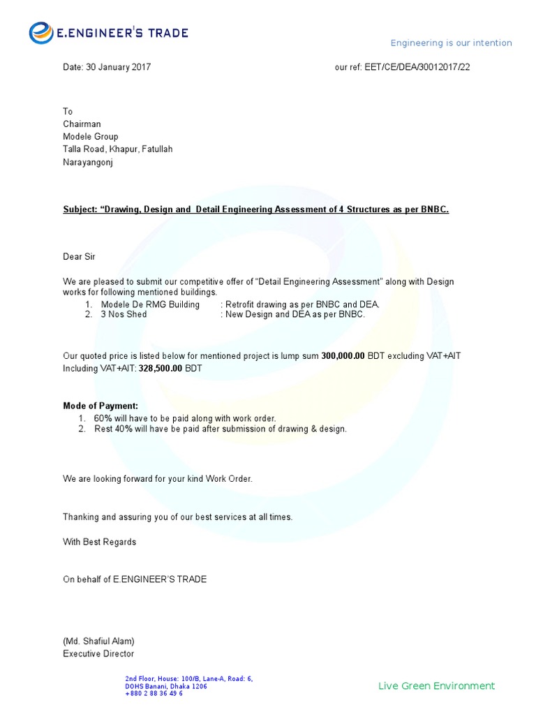Subject: "Drawing, Design and Detail Engineering Assessment of 4 ...