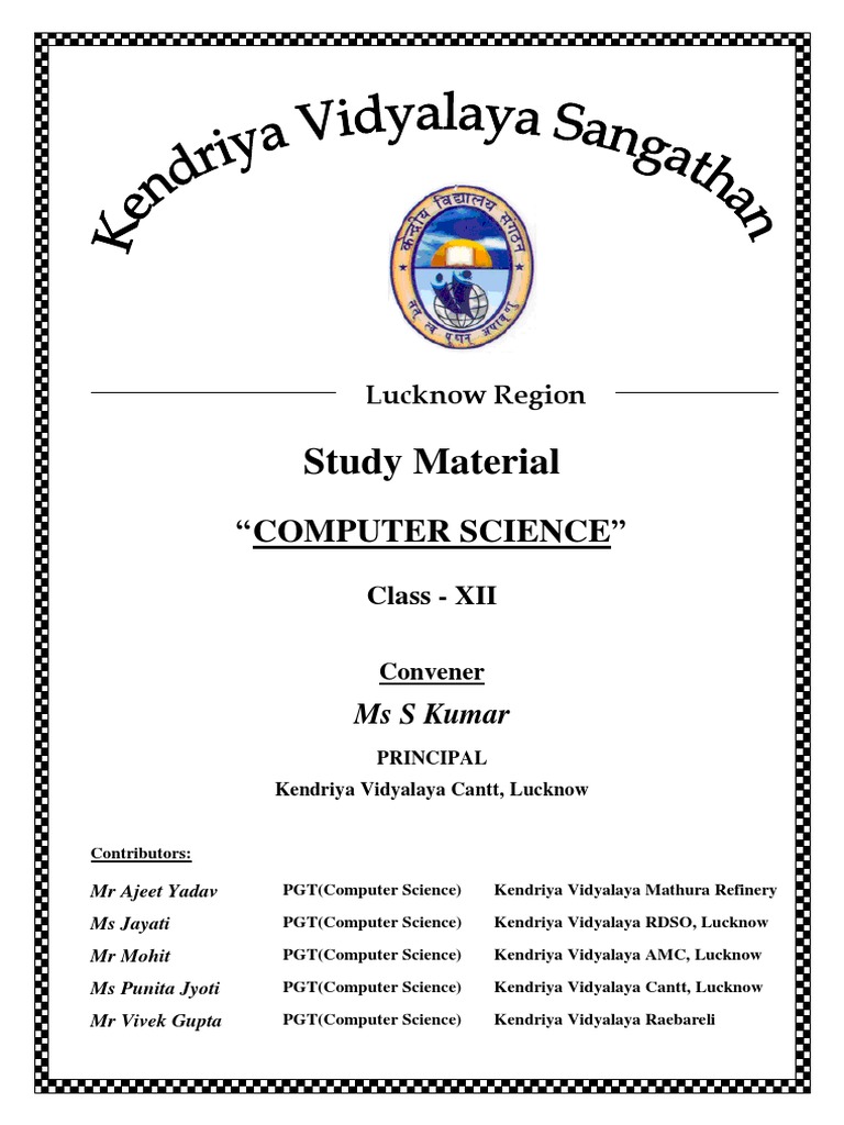 1713678514kvs Study Material Xii Cs Notes | PDF | Parameter (Computer ...