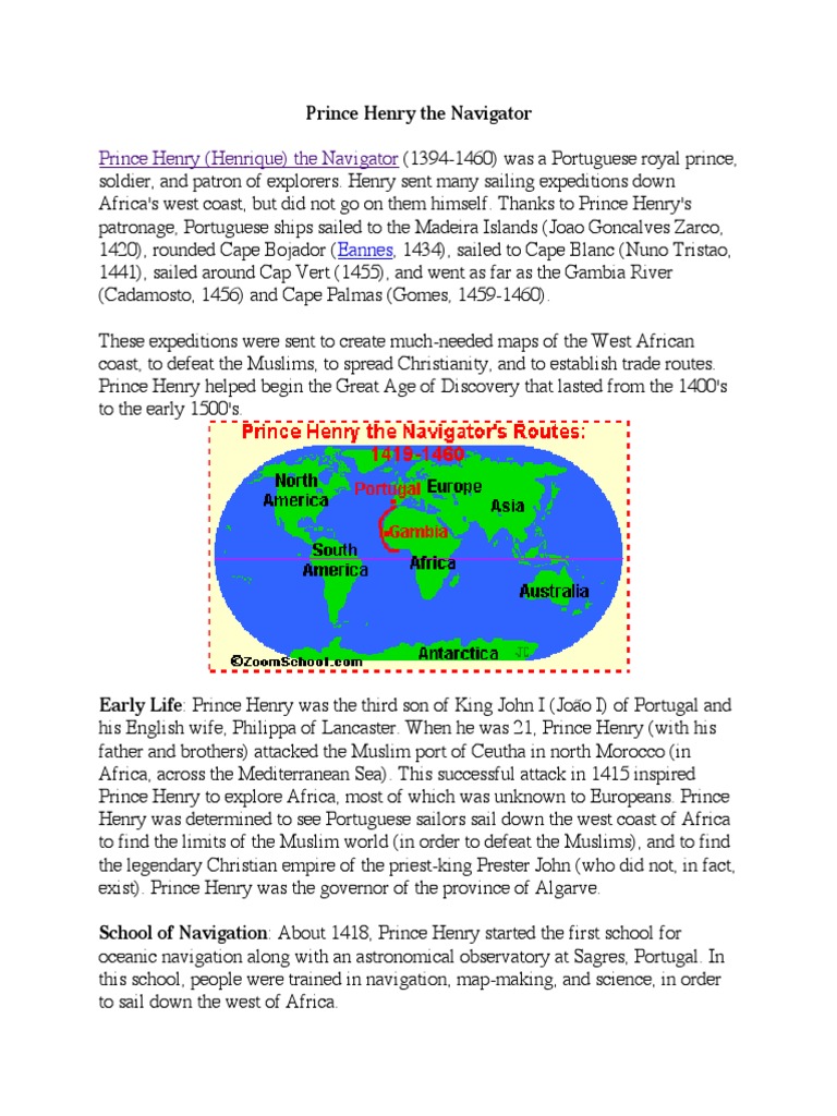 Prince Henry's Exploration of Africa | PDF | Exploration | Geography