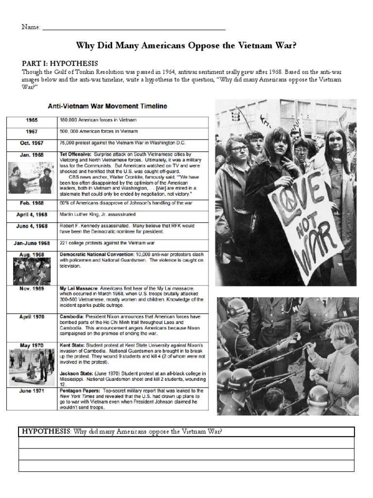 Why Did Americans Oppose Vietnam War Apush | PDF | John Kerry | Vietnam War