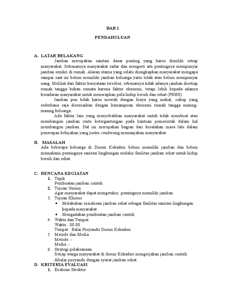 Jamban Sehat Sederhana untuk Masyarakat | PDF