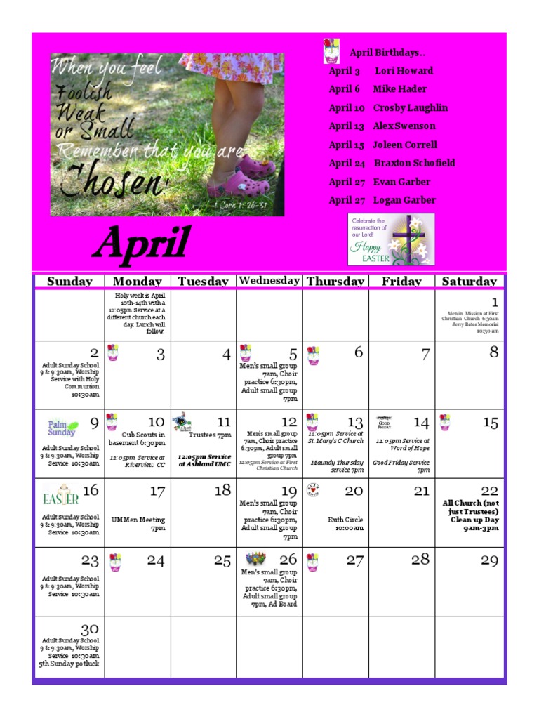 April 17 Calendar | Download Free PDF | Religious Rituals | Catholic Church