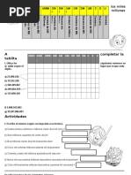 Tabla de Valor Posicional Sexto Grado | PDF | Escritura | Notación
