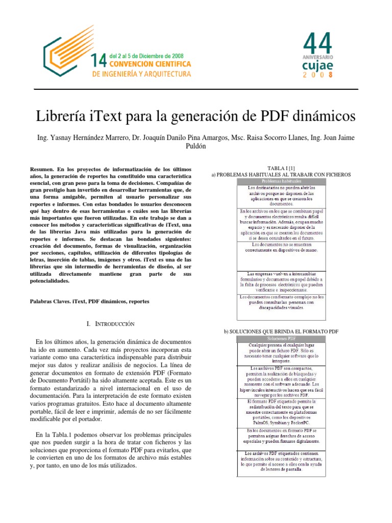 Generación de reportes dinámicos en formato PDF utilizando la librería ...