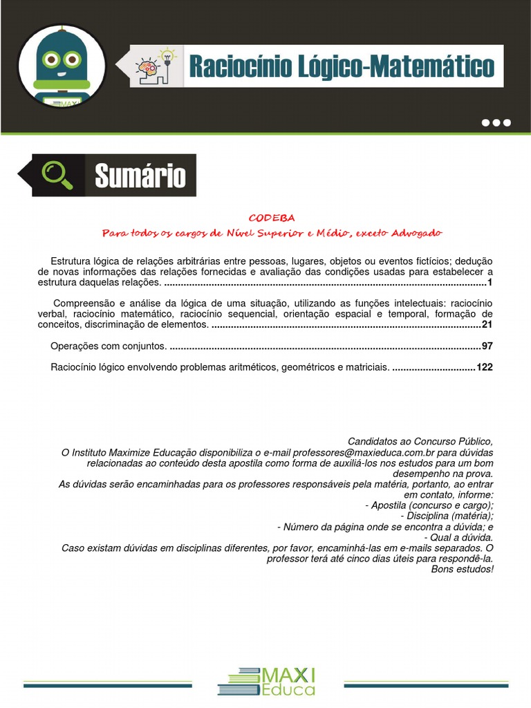 02 Raciocinio Logico Matematico | PDF | Lógica | Science