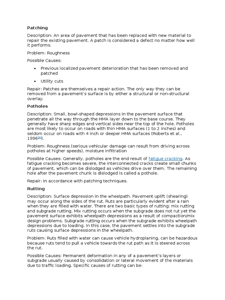 Patching: Fatigue Cracking | PDF | Road Surface | Road Infrastructure
