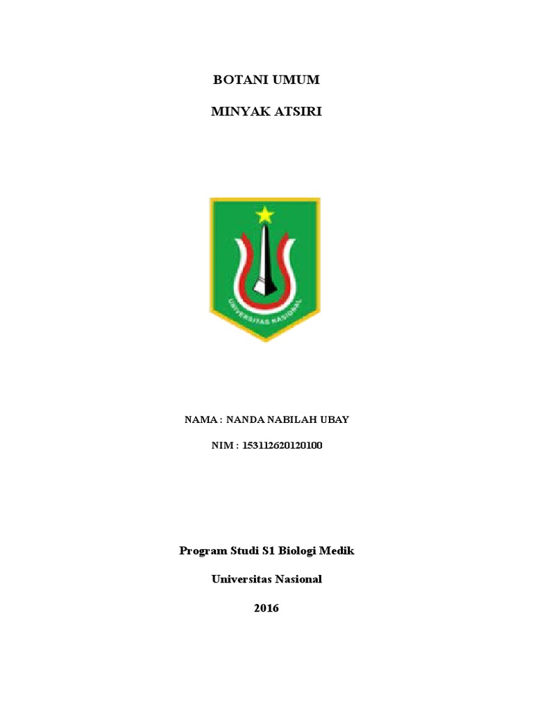 Botani Umum-Atsiri | PDF
