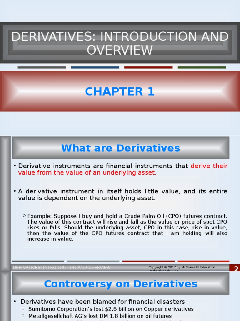 Chapter 1 DERIVATIVES INTRODUCTION AND OVERVIEW | PDF | Derivative ...
