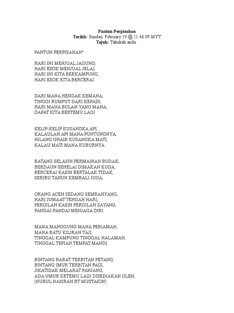 Pantun | PDF