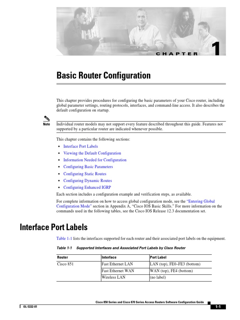 Configuring the Basics: An Overview of Initial Router Setup and Default Configuration | PDF ...