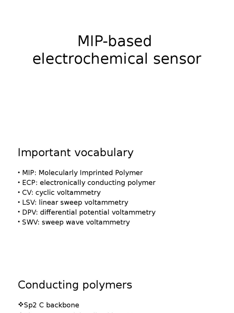 MIP-Based Electrochemical Sensors | PDF | Polymers | Chemical Substances