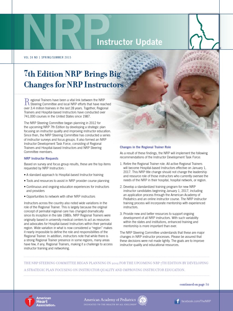 7th Edition NRP Brings Big Changes For NRP Instructors: Instructor ...
