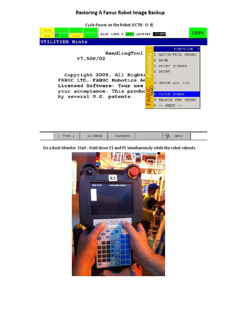 Restoring A Fanuc Robot Image Backup | PDF | Backup | Computing Platforms
