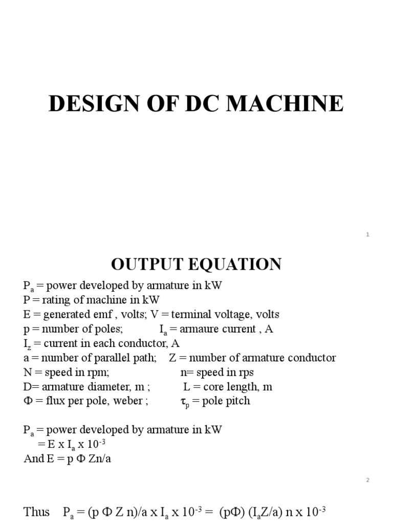 DC Machine Design | PDF | Alternating Current | Electrical Equipment