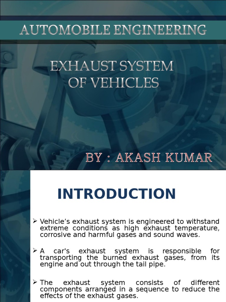 Engine Exhaust System Presentation by 14ME37 | Download Free PDF ...
