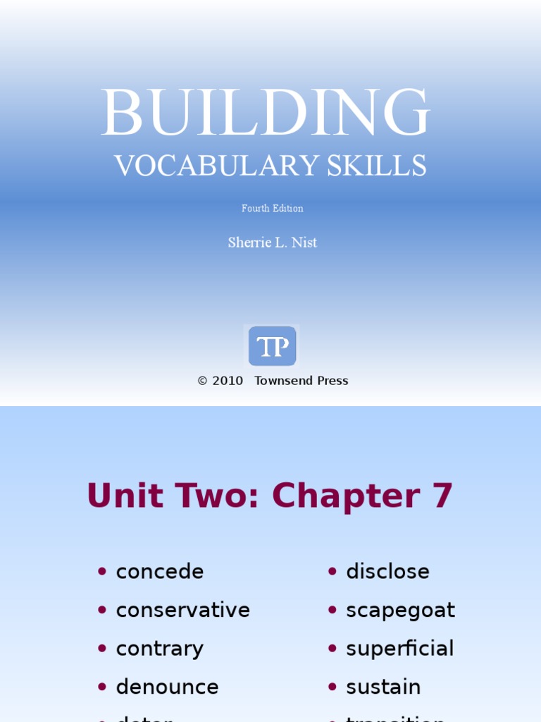 Building: Vocabulary Skills | PDF