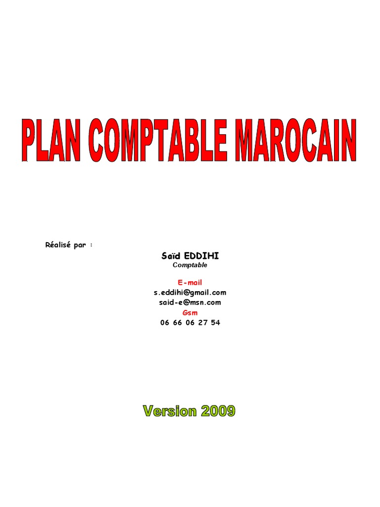 Plan Comptable Marocain Version 2009 by SAID EDDIHI | PDF | Immobilisations | Dépréciation