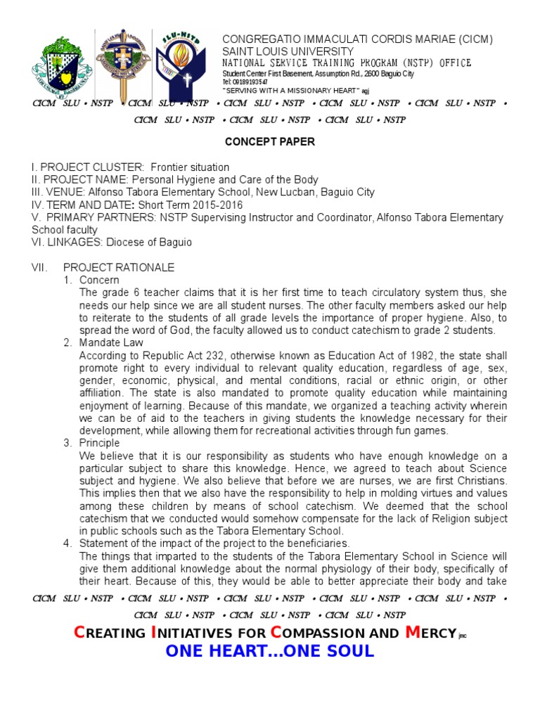 Creating Initiatives for Compassion and Mercy: A Concept Paper for an ...