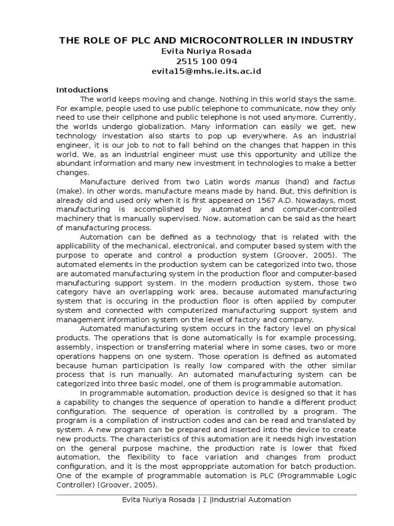 Paper PLC and Microcontroller | PDF | Programmable Logic Controller ...
