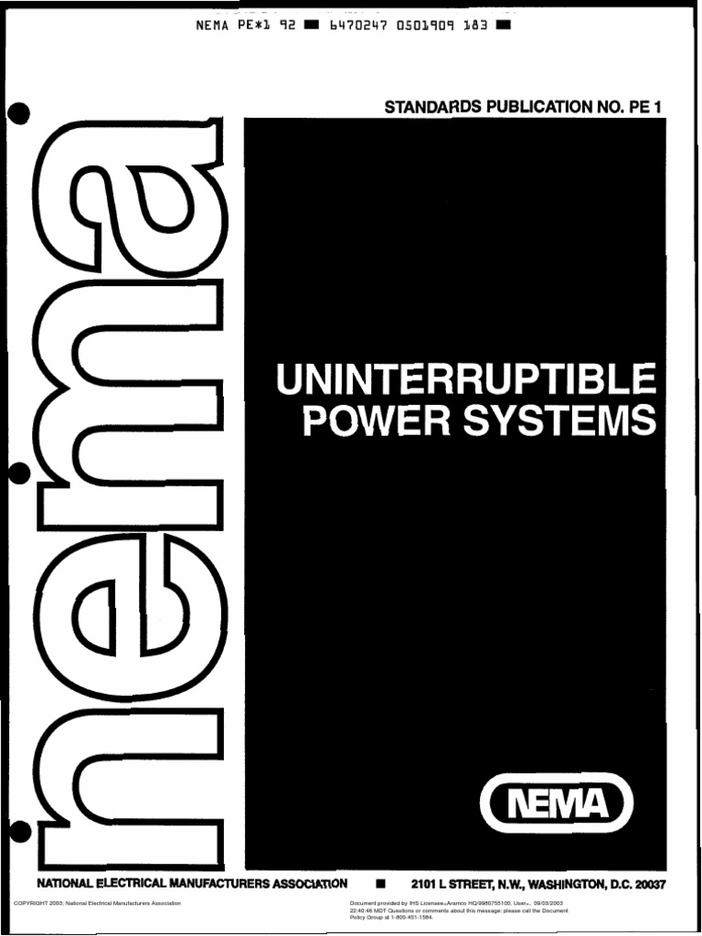 Pe 1 Uninterruptible Power Systems | PDF | International ...