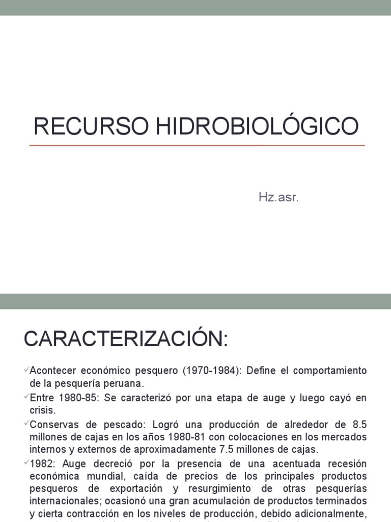 Recurso Hidrobiológico | PDF | Pesquería | Perú