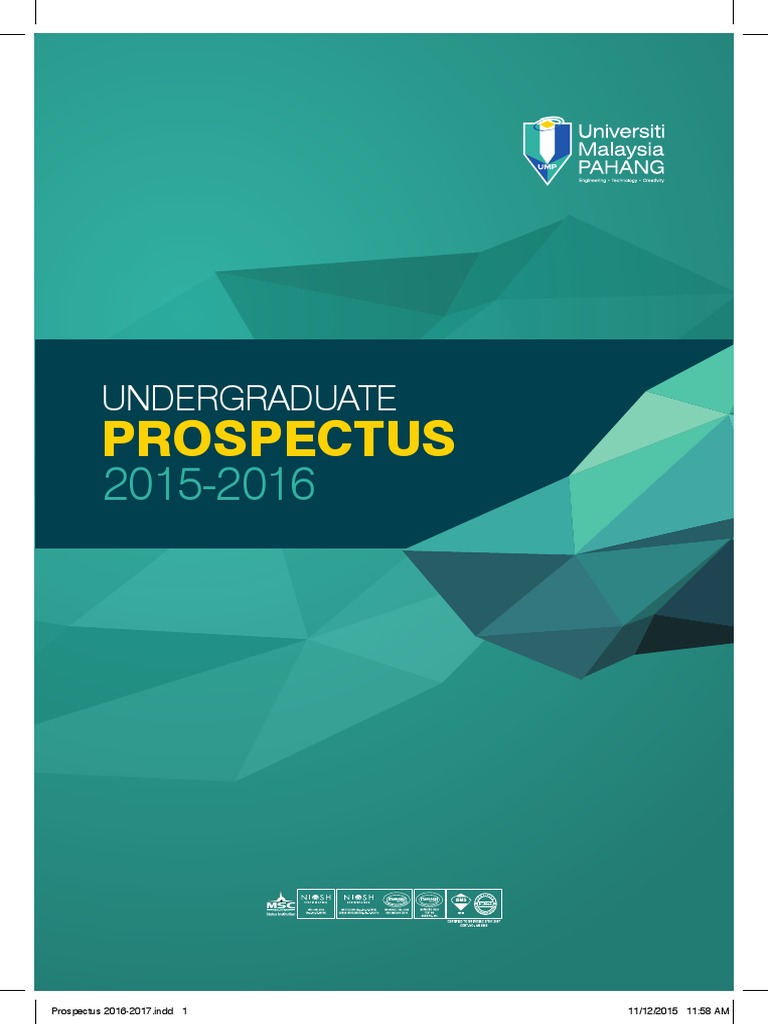 UMP Undergraduate Prospectus 2015-2016 | PDF | Academic Term | Engineering
