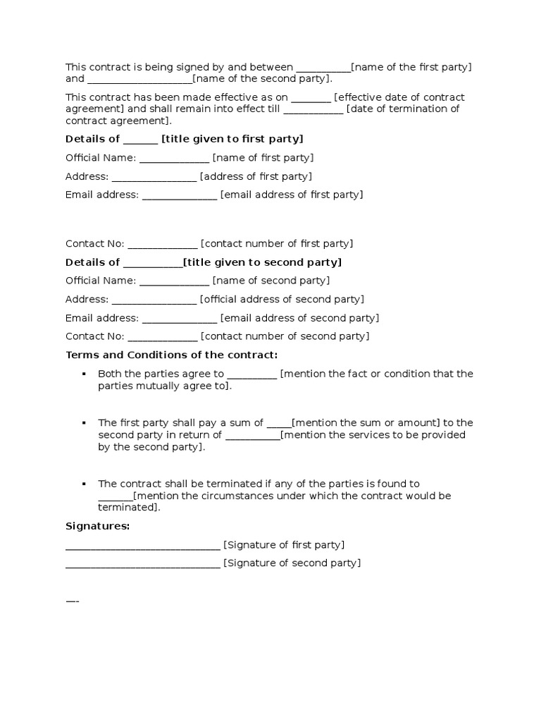 Contract Between Two Companies | PDF | Virtue | Private Law