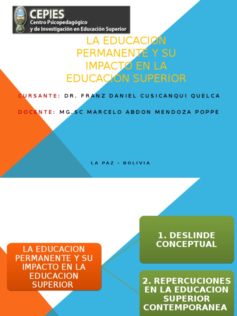 La Educacion Permanente y Su Impacto en La | El aprendizaje permanente ...