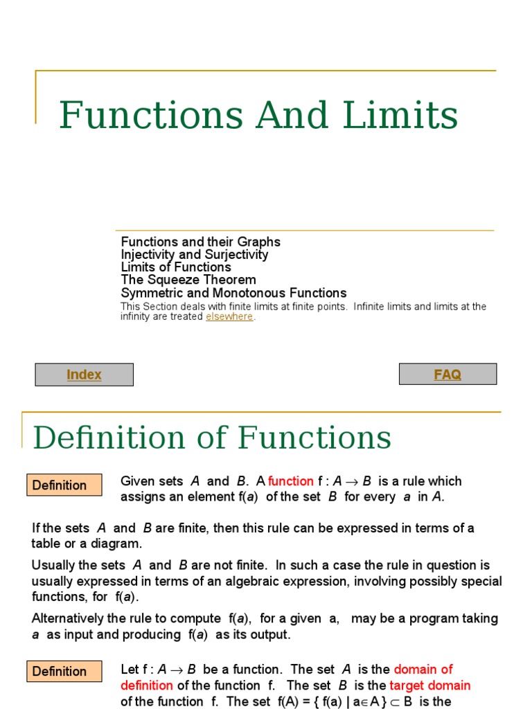 Function and Limit | PDF | Monotonic Function | Function (Mathematics)