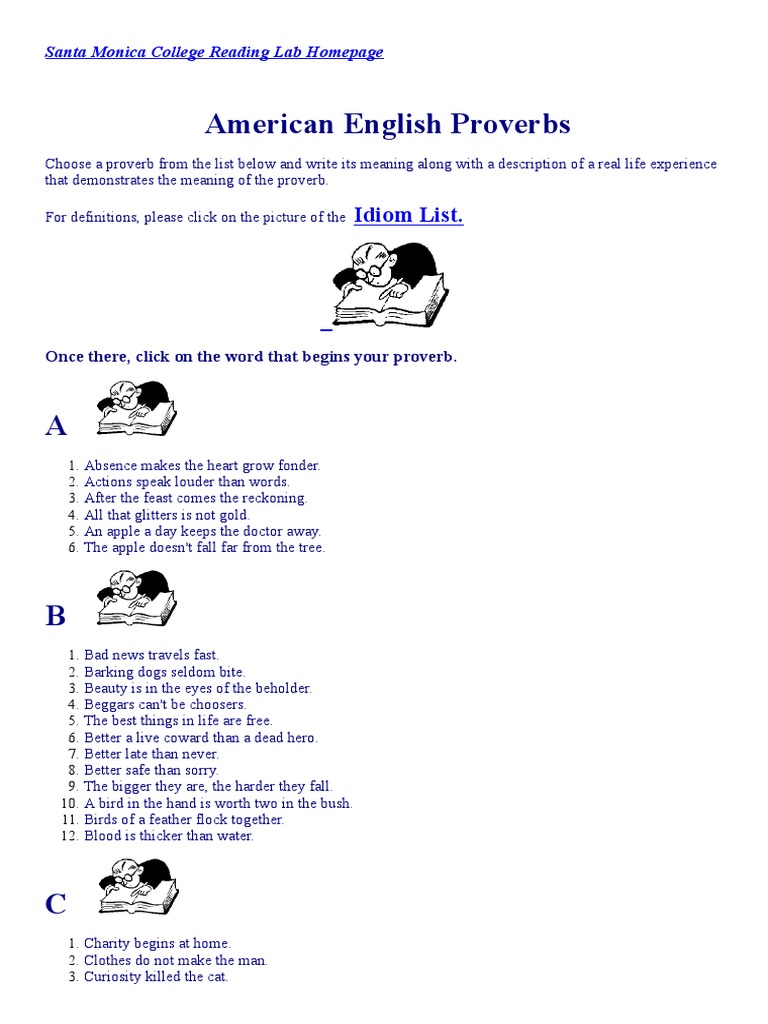101 American English Proverbs | PDF | Proverb