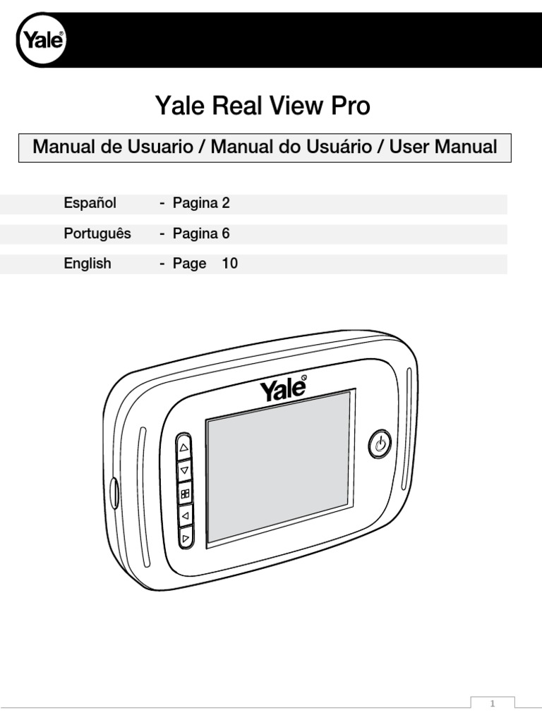 Manual de Usuario Yale Real View Pro | PDF